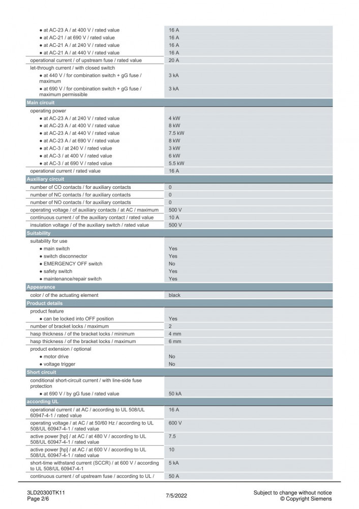 3LD2030-0TK11 technical document image 2