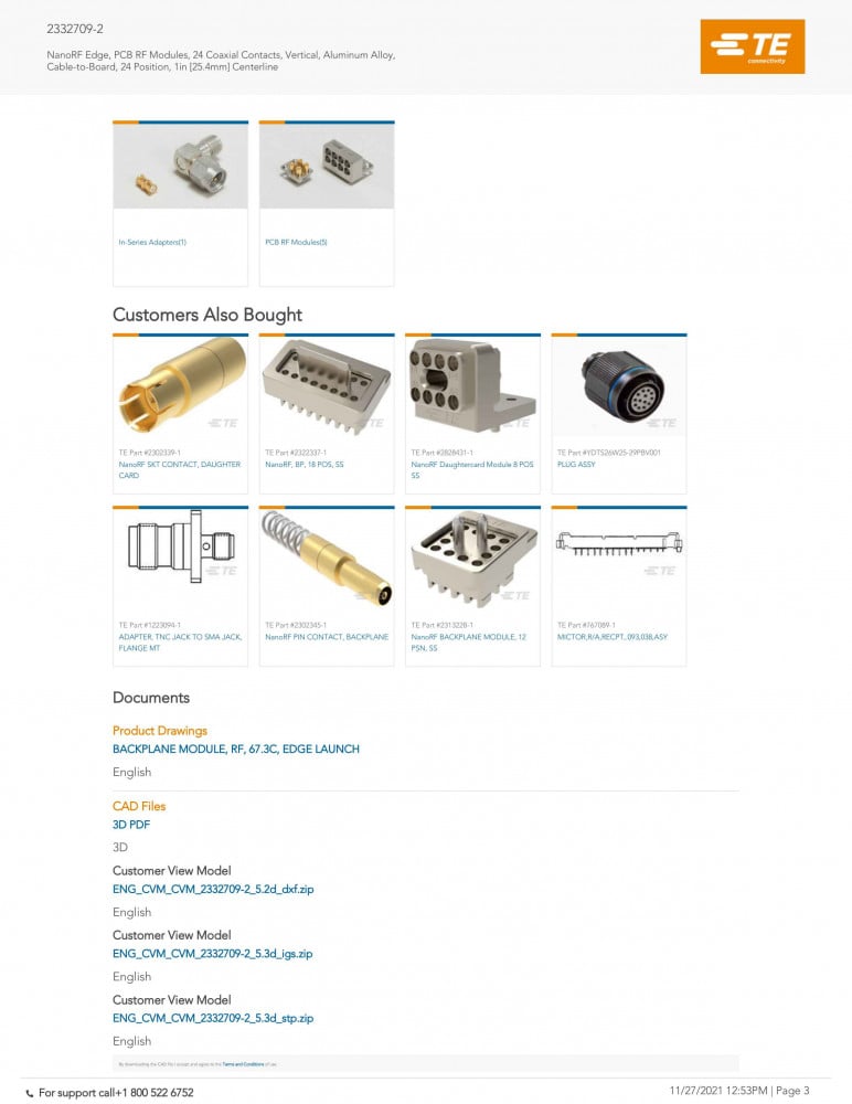 TE Connectivity 2332709-2 technical document page 3