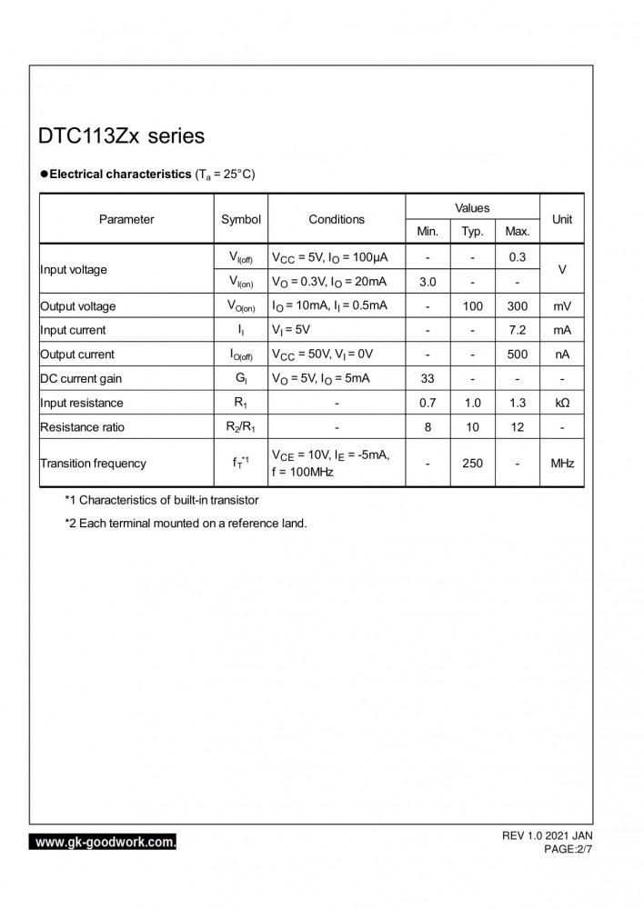 DTC113ZCA datasheet page 2