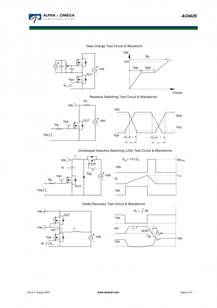 AO4629 datasheet page 5