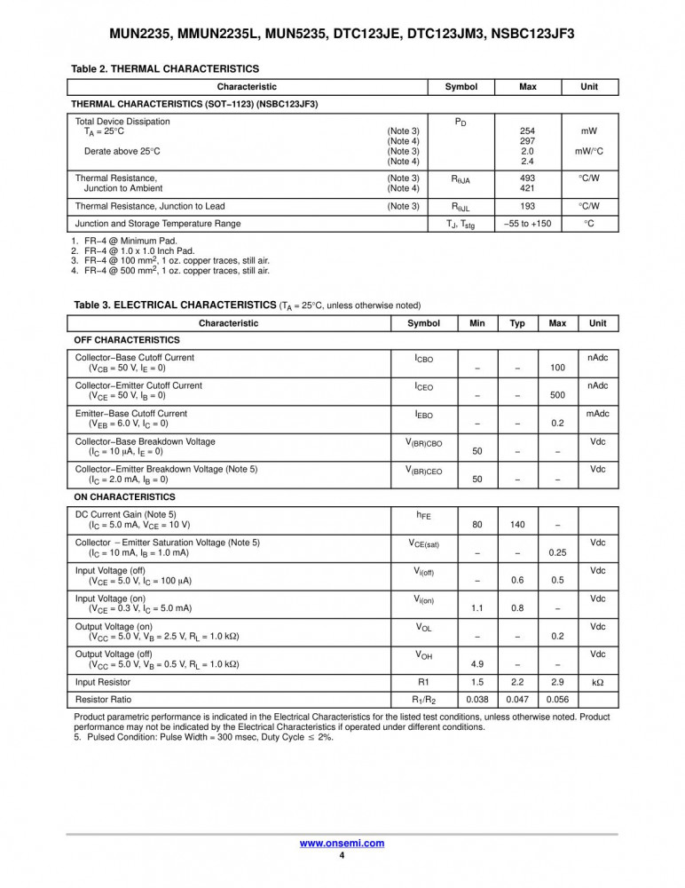 DTC123JM3T5G datasheet page 4