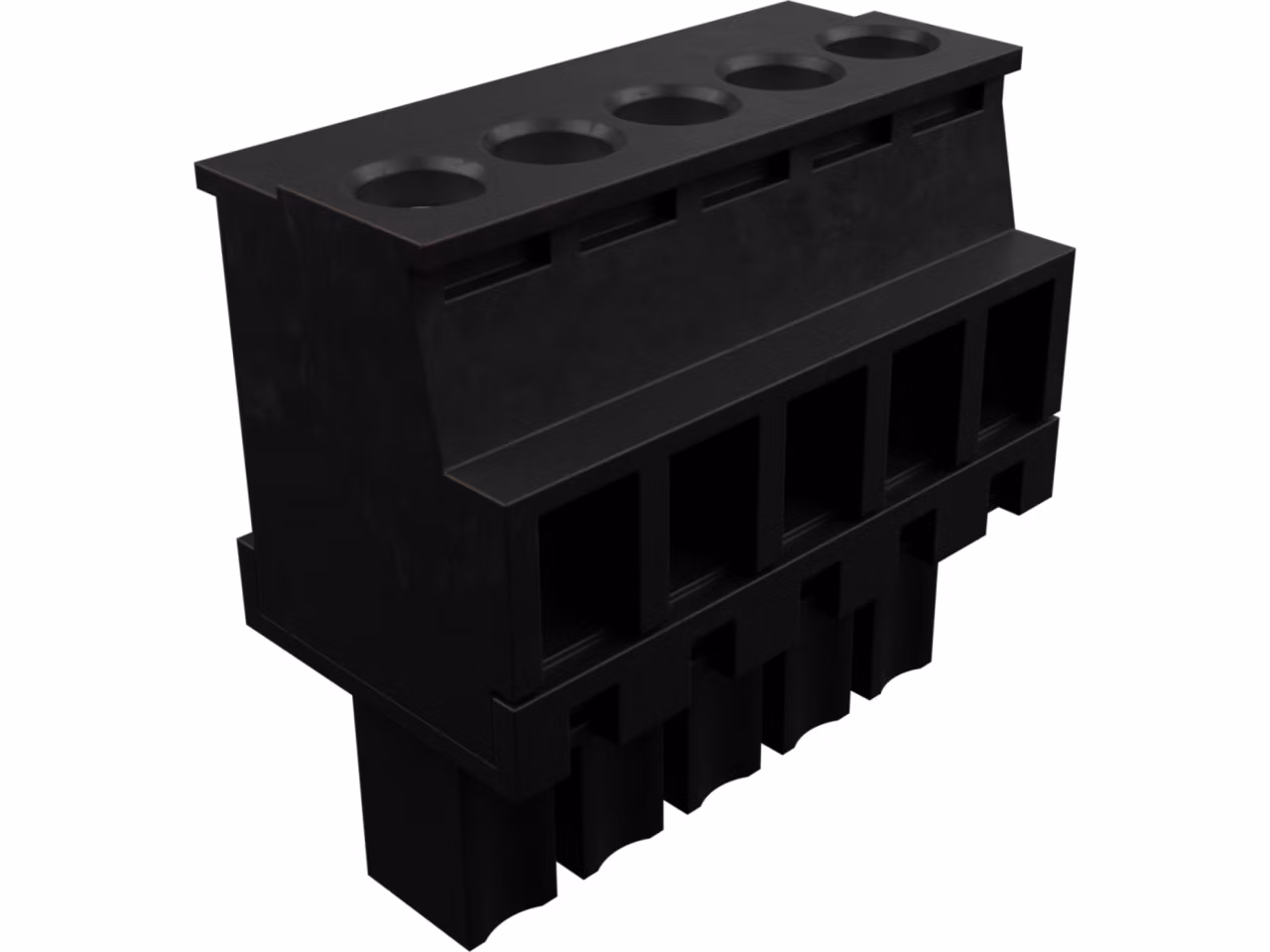 3.81mm Pitch Eurostyle Vertical Plug, with Standard Imprinting, Rear Wire Entry, Gold (Au) Plated, Black, 5 Circuits for sale
