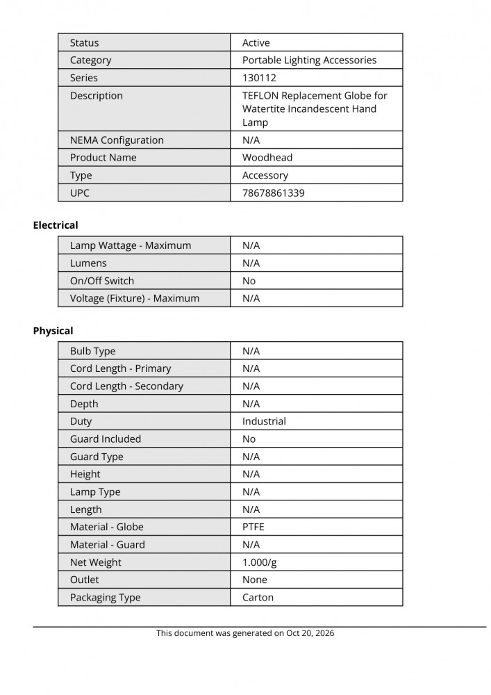 Product document image 2 for MOLEX 1301120110