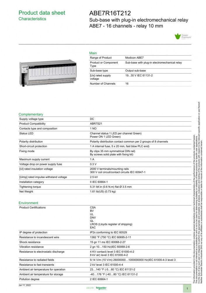 ABE7R16T212 technical document page 1