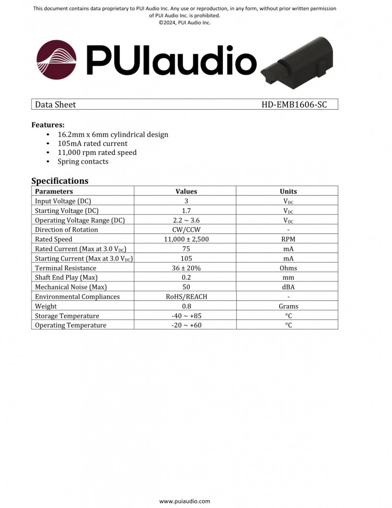 HD-EMB1606-SC datasheet page 1