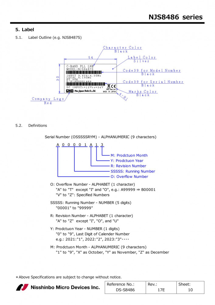 NJS8487E datasheet page 10