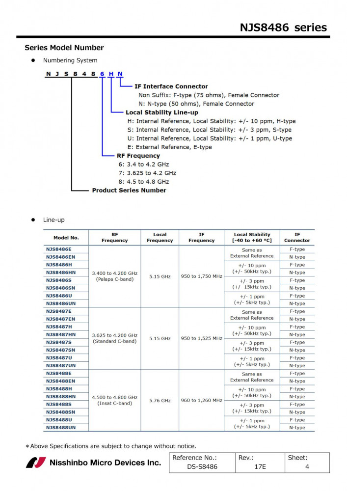 NJS8487E datasheet page 4