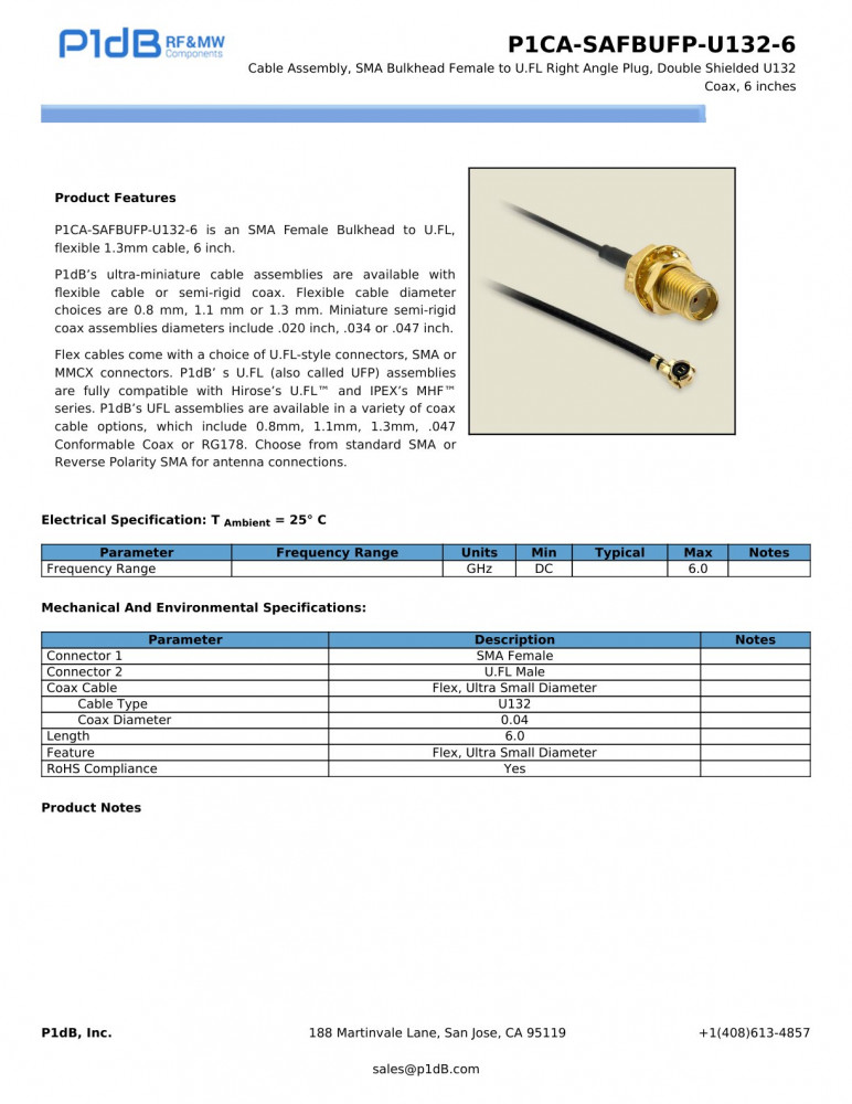 P1CA-SAFBUFP-U132-6 product documentation image