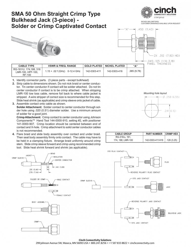 142-0303-411 technical drawing page 1