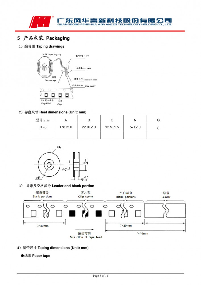 FH CMH160808B series approval sheet page 9