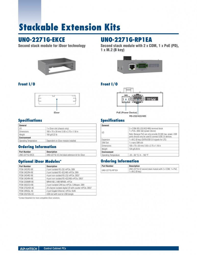 UNO-2271G V2 technical document page 3