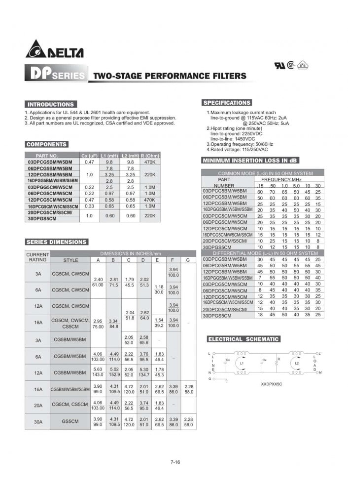 DELTA 06DPCG5CM datasheet page 1