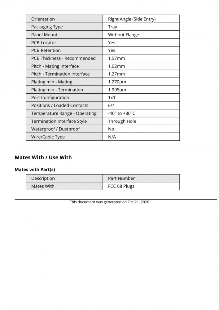 Molex 950092647 product document image 3