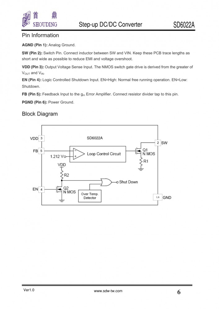 SD6022A datasheet page 6