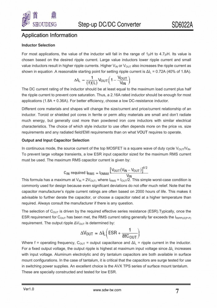 SD6022A datasheet page 7
