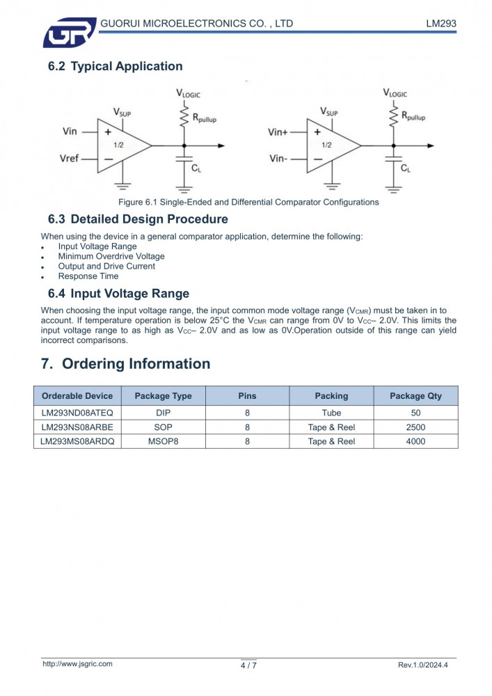 LM293 document page 4