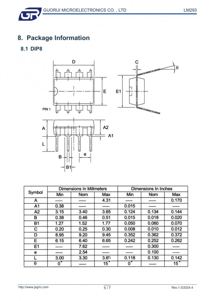 LM293 document page 5