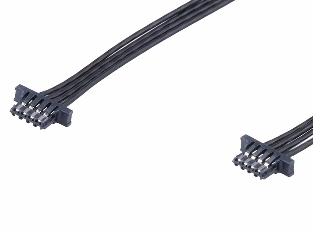Mini-Fit Versa Color-to-Pigtail Off-the-Shelf (OTS) Cable Assembly, 4.20mm Pitch, Dual Row, 300.00mm Length, 4 Circuits, Red