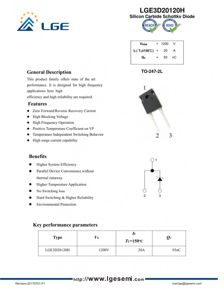 LGE3D20120H datasheet page 1