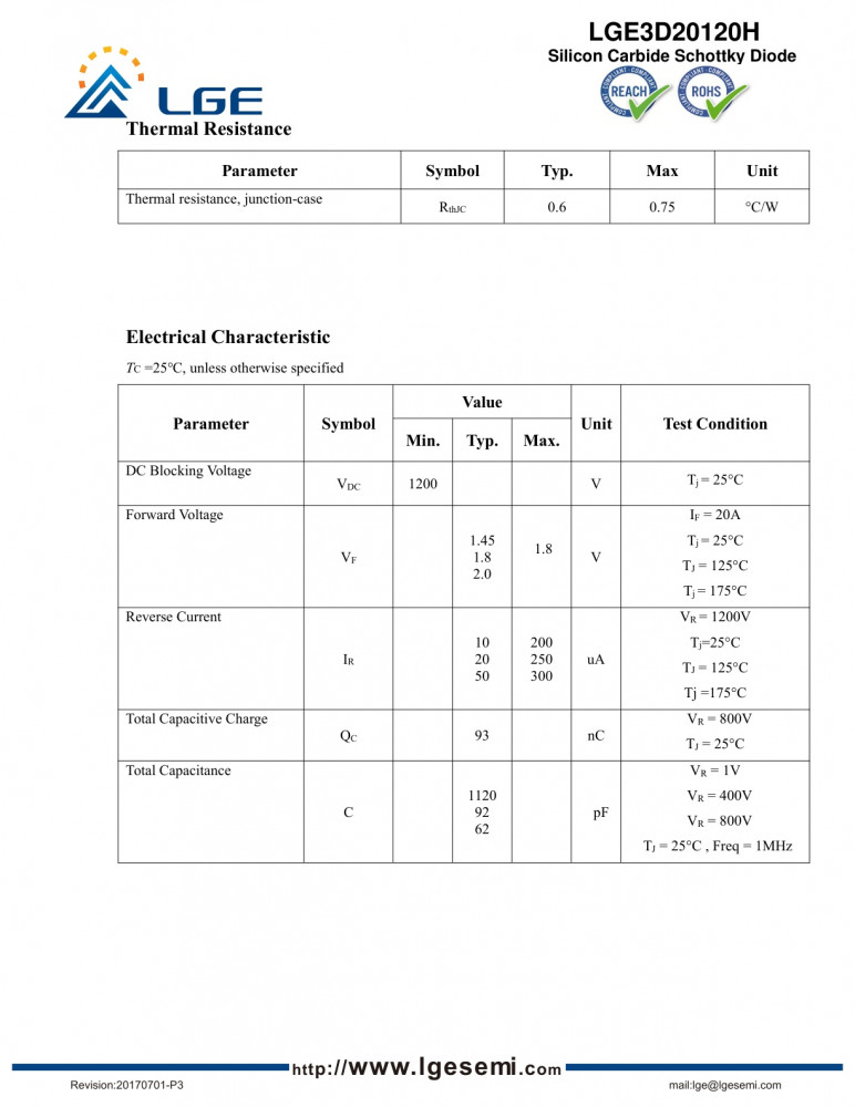 LGE3D20120H datasheet page 3