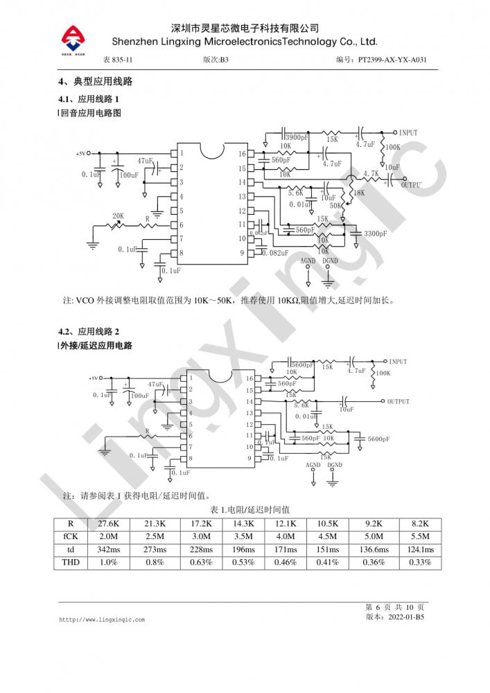 PT2399 datasheet page 6