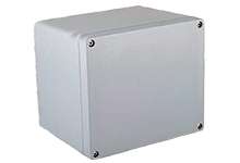 Enclosure, Die-cast Aluminum, S-8100 Series, without External Mounting Flanges, 122 x 120 x 80mm Outside Dimensions, Sandblasted