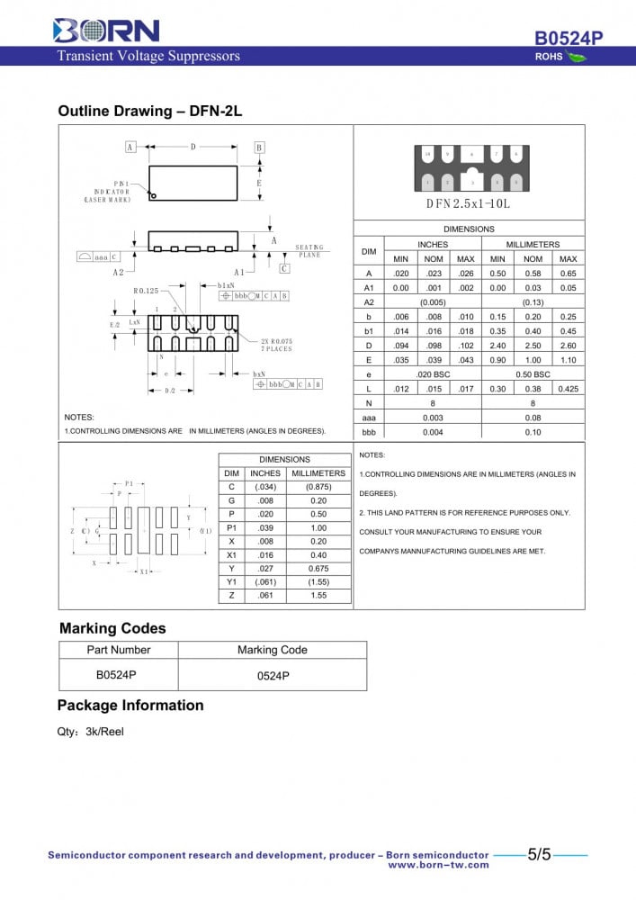 B0524P datasheet page 5