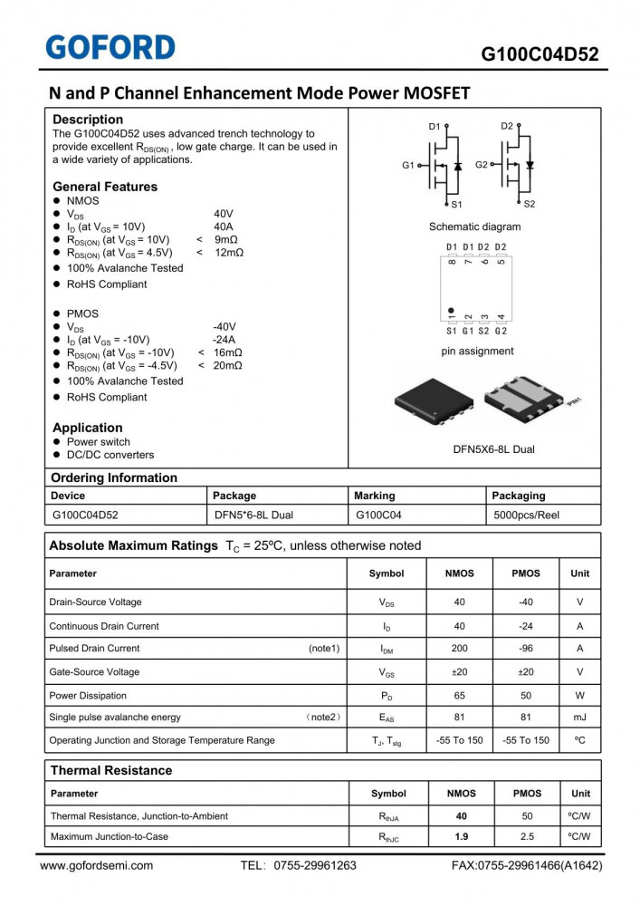 G100C04D52 datasheet page 1
