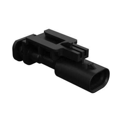 MXP120 Sealed Male Blade Connector with 7.00mm Clip-Slot, 2 Circuit, Black Housing (T3-V2-S3), Backshell Interface Option 2, Key A for sale