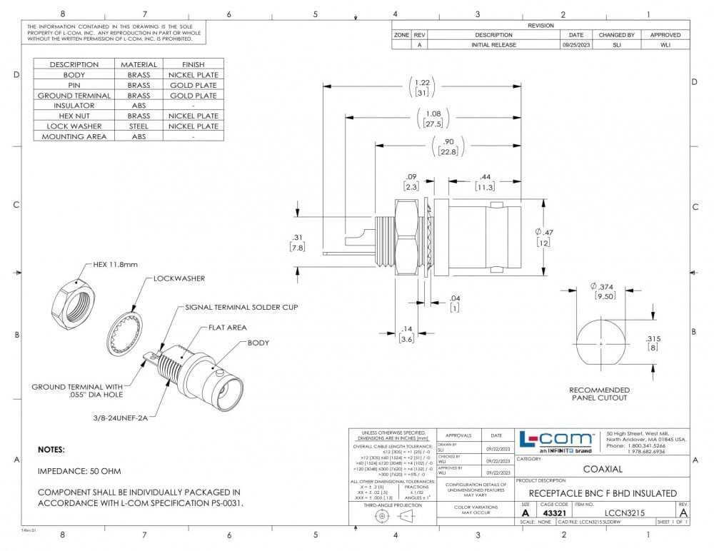 L-com LCCN3215 technical document page