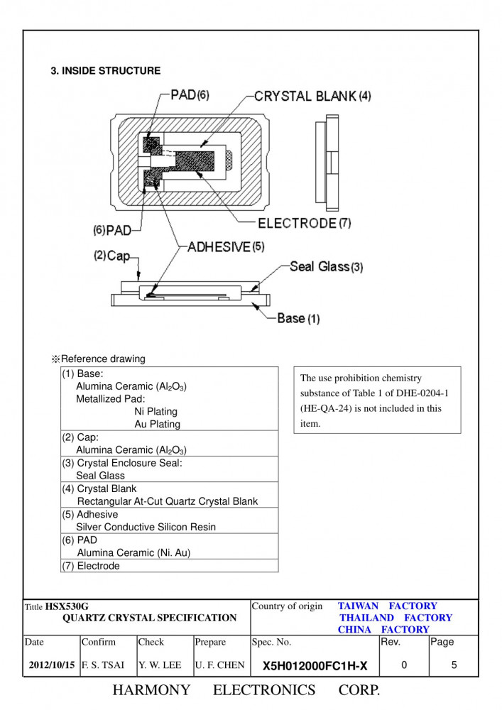 HELE X5H012000FC1H-X specification page 5