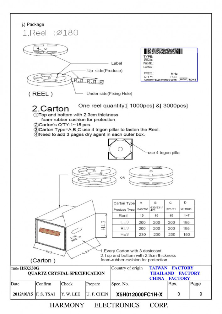 HELE X5H012000FC1H-X specification page 9