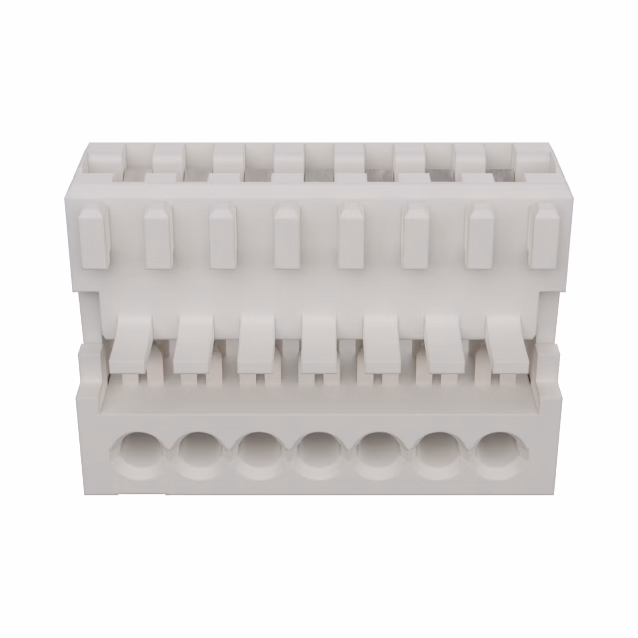 Appli-Mate RAST 2.5 IDT Housing, 2.50mm Pitch, Female, 7 Circuits, Beaded Terminal, All Position Keys, Slotted Endwalls for sale
