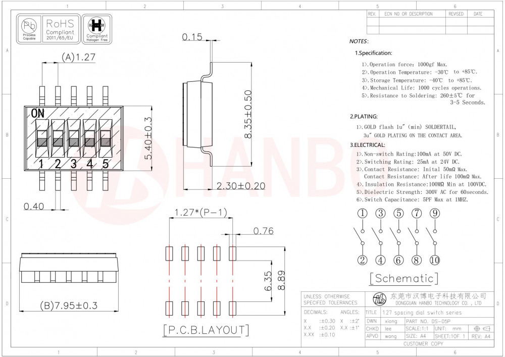 DS-05P technical document preview