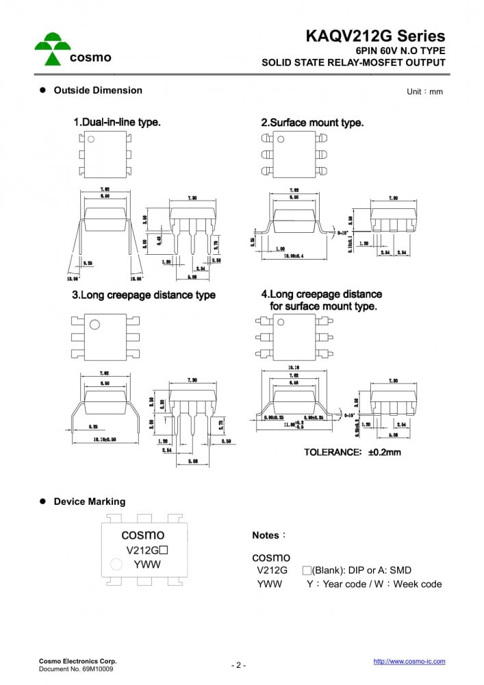 KAQV212G datasheet page 2