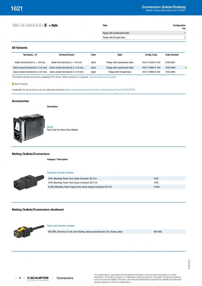 SCHURTER 6163.0007 technical document page 4
