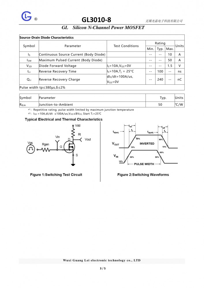 GL3010-8 datasheet page 3