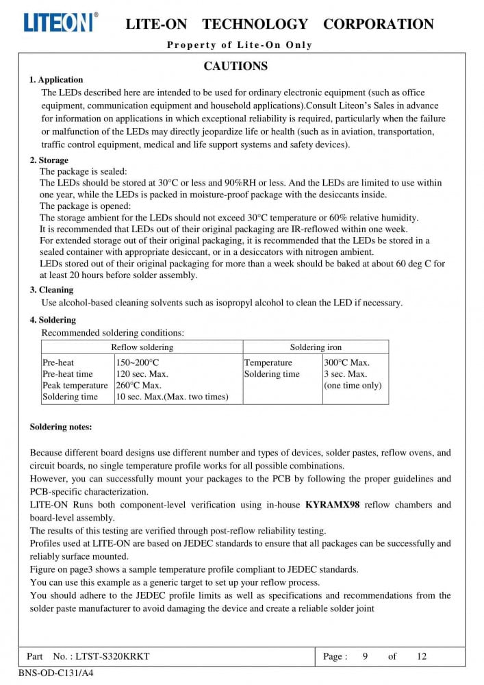 LTST-S320KRKT datasheet page 10