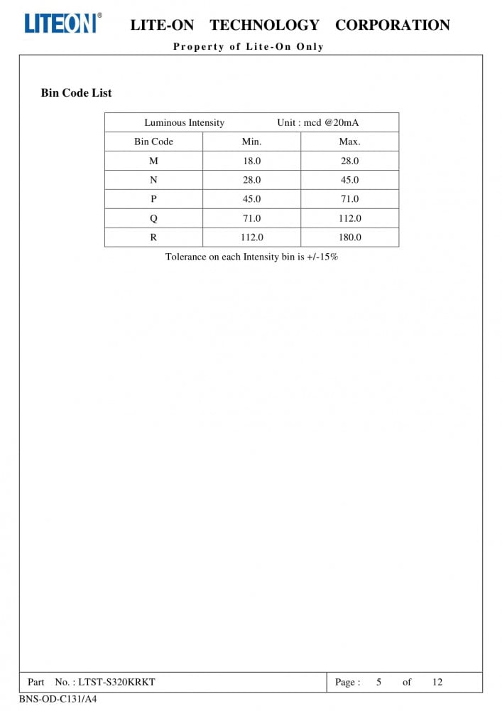 LTST-S320KRKT datasheet page 6