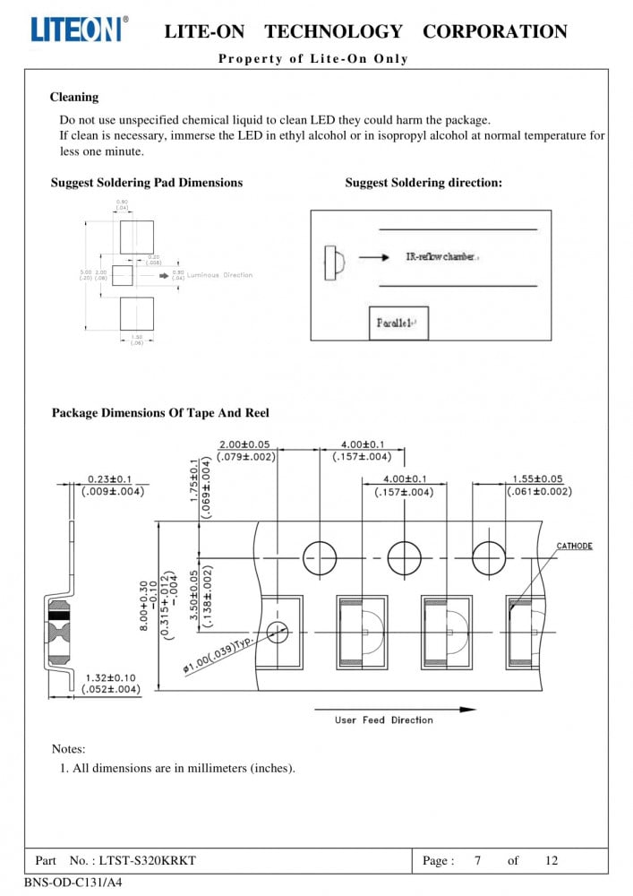 LTST-S320KRKT datasheet page 8