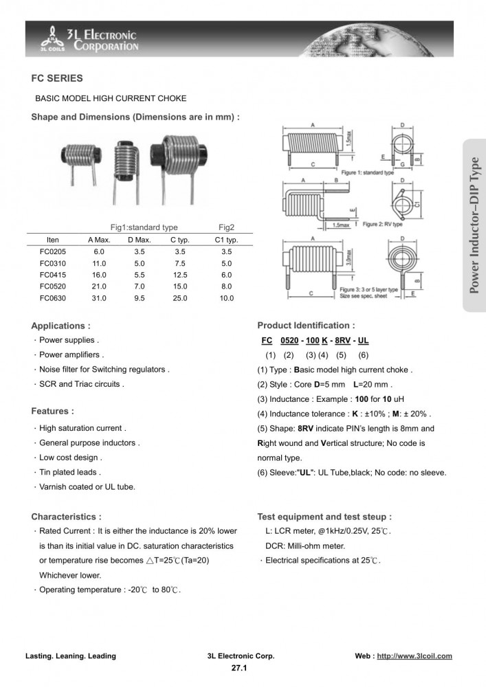 FC series catalog page 1
