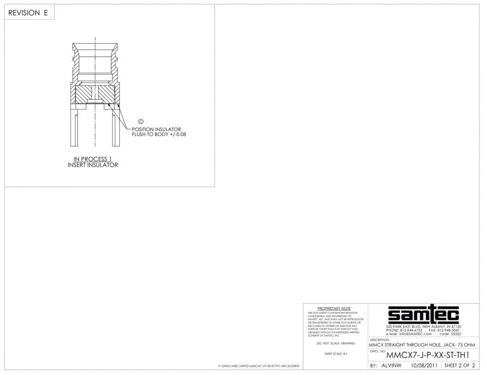 Samtec MMCX7-J-P-HF-ST-TH1 technical drawing page 2