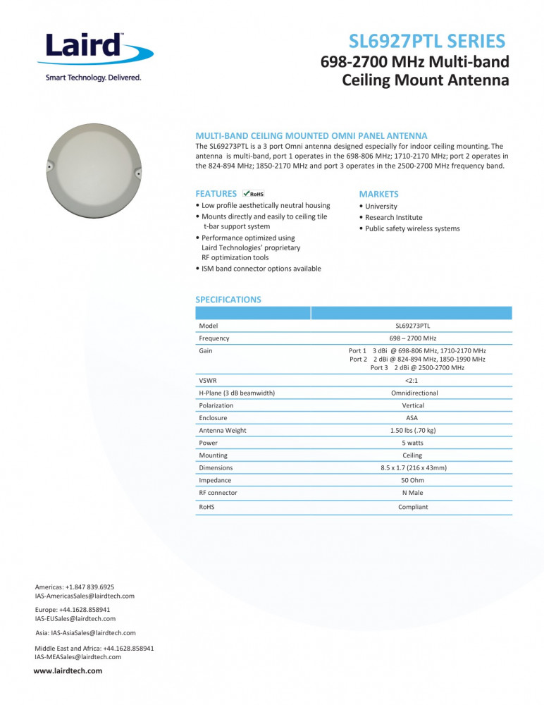 SL69273PTL datasheet page 1