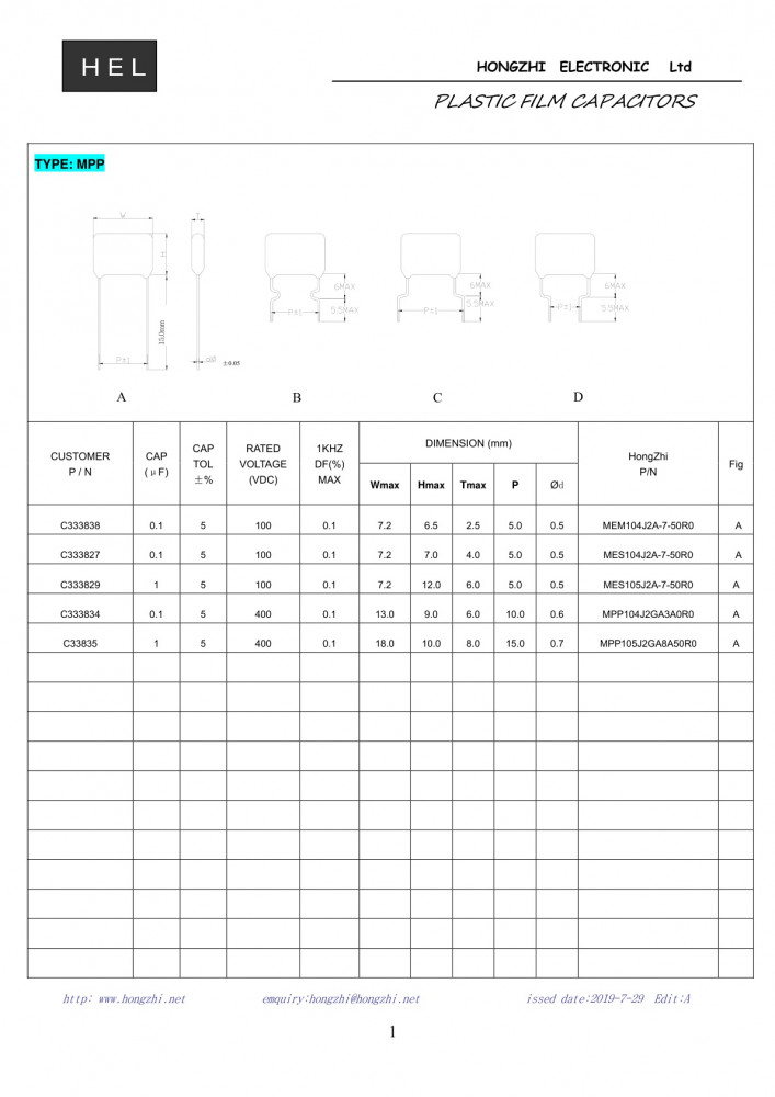 MES105J2A-7-50R0 specification page 2