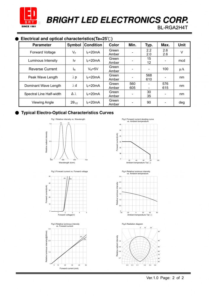BL-RGA2H4T datasheet page 2