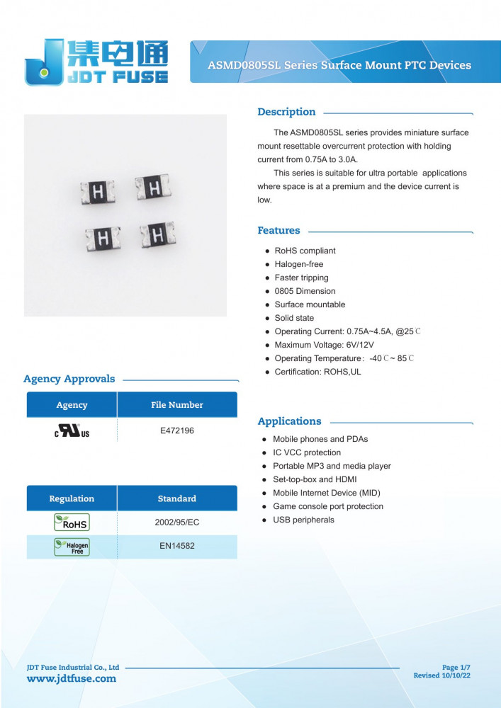 ASMD0805SL series datasheet page 2