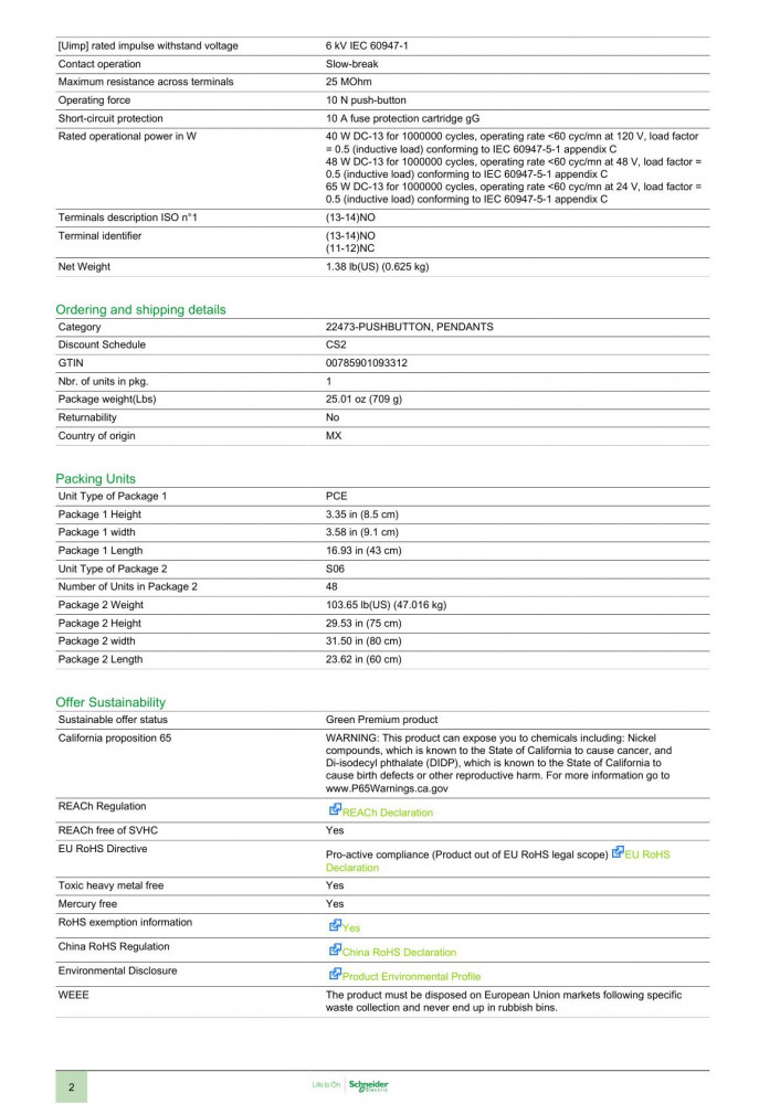 XACA471 technical document page 2