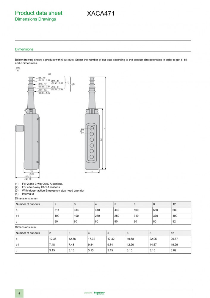 XACA471 technical document page 4
