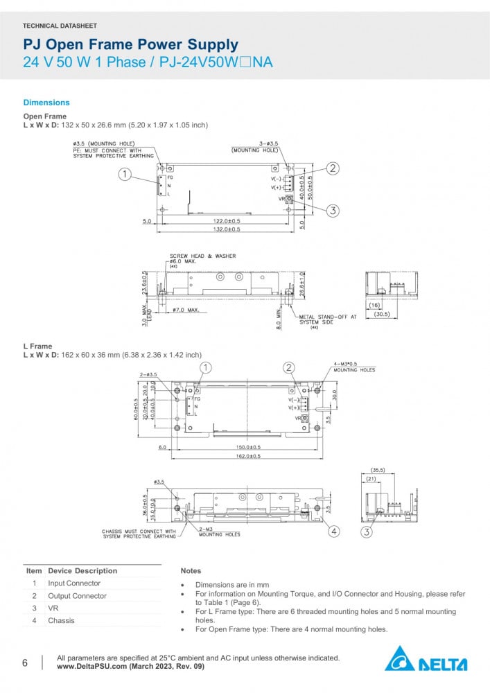 PJ-24V50WLNA datasheet page 6