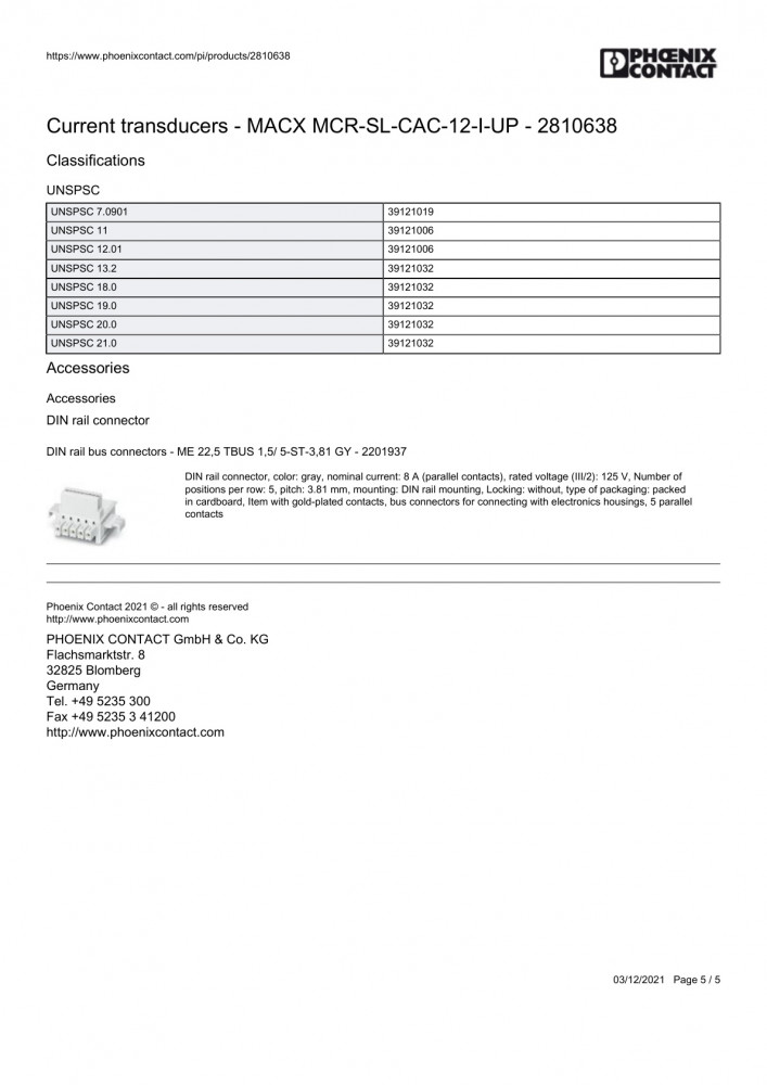 Phoenix Contact 2810638 technical document page 5
